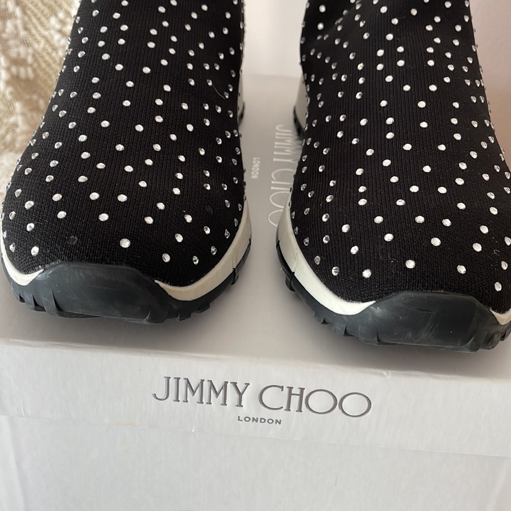 Jimmy Choo Sock Sneaker With Chrystals - Gem